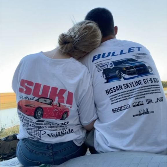 Jual Kaos Couple Fast And Furious / Kaos Couple SUKI & BULLET Combed ...