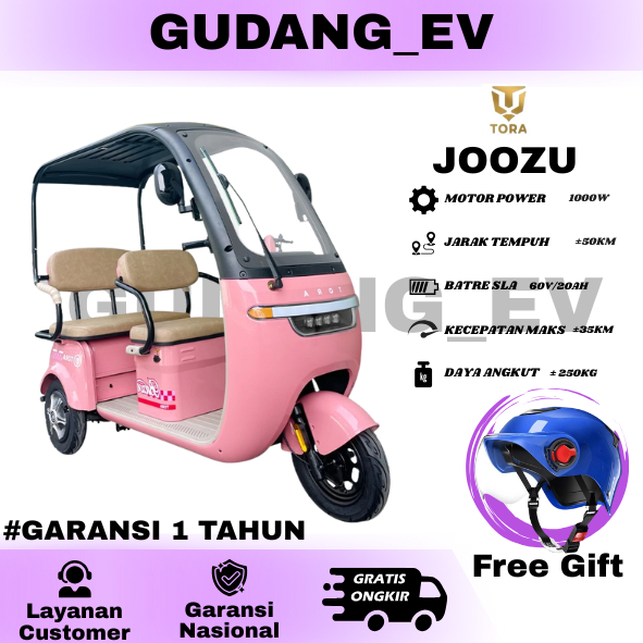Jual Sepeda Listrik Tiga Roda TORA JOOZU Bajai Listrik Terbaru Garansi ...