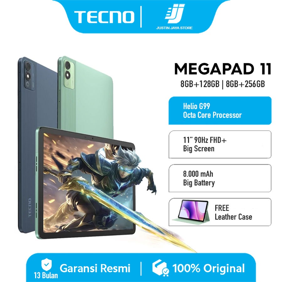 Jual TECNO Megapad 11 LTE [8/256GB] [8/128GB] Bisa Kartu Garansi Resmi ...