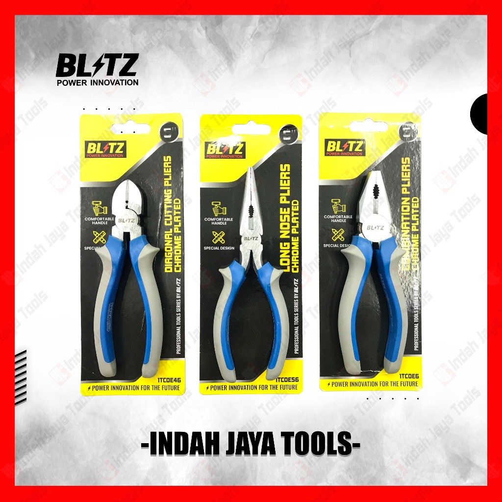Jual BLITZ Tang Potong Lancip Kombinasi 6 Inch - Diagonal Cutting ...