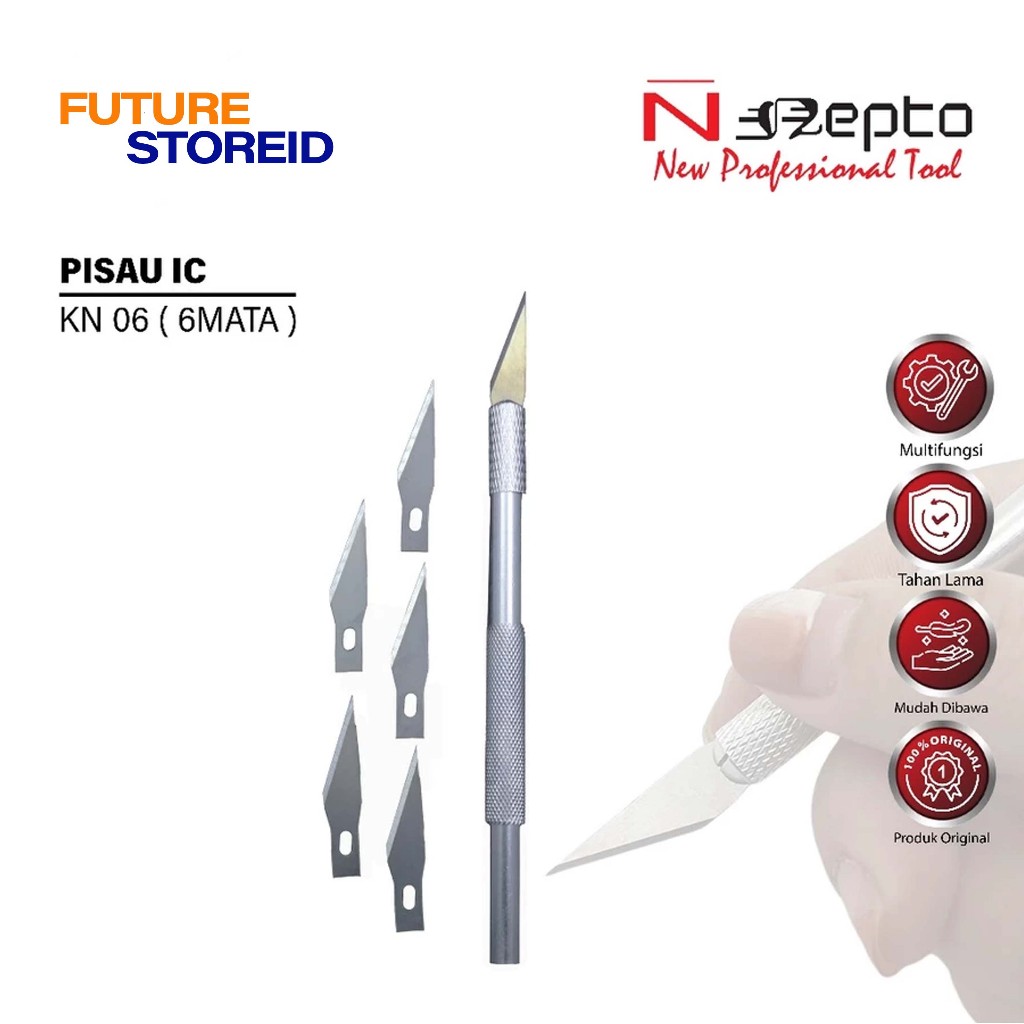 Jual NEPTO KN-06 (6 MATA) PISAU IC ORIGINAL - PISAU BEDAH MULTIFUNGSI ...