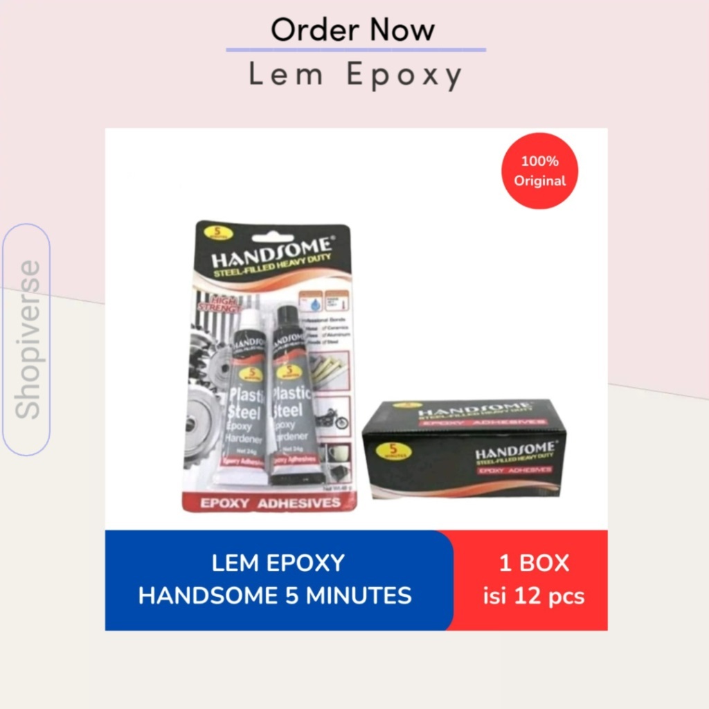 Jual Lem Besi 5 Menit 48 Grm / Lem Epoxy / Lem Epoxy Handsome / Lem ...