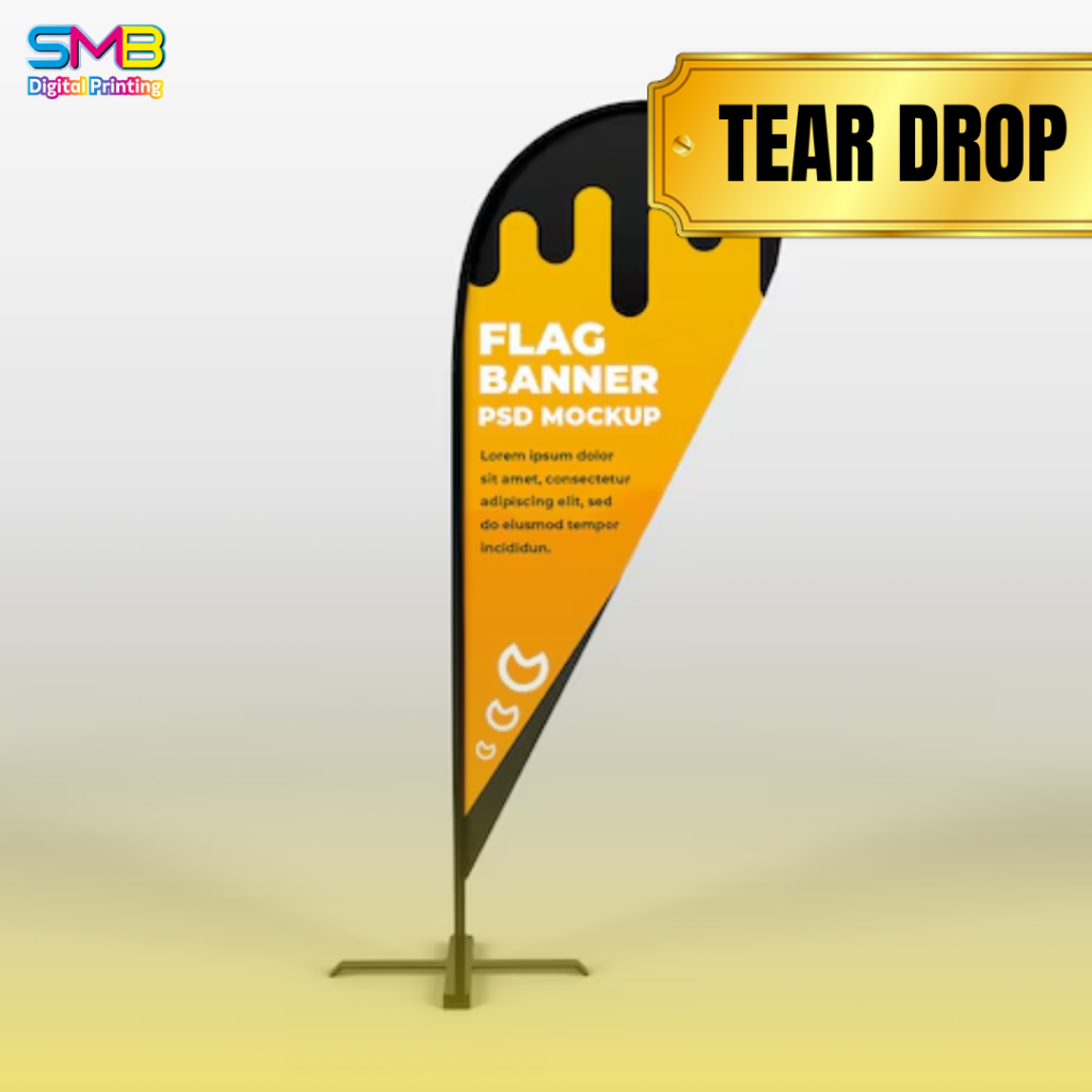 Jual Cetak Flag Tear Drop Banner / Flying Banner Custom | Shopee Indonesia