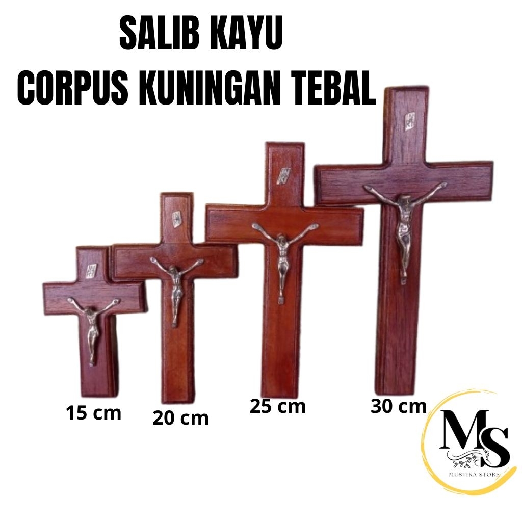 Jual DISKON!! Salib kayu salib dinding kerohanian Katolik kualitas ...