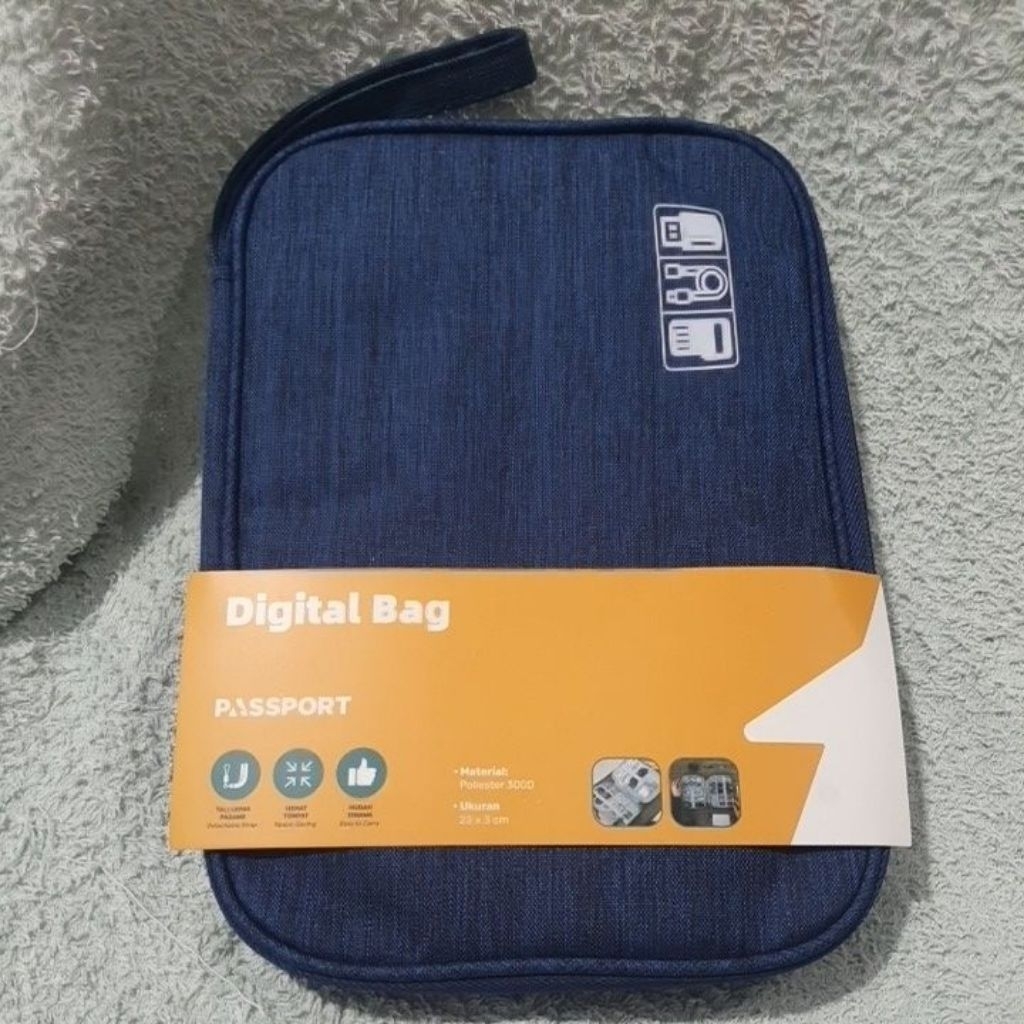 Jual AZKO DIGITAL BAG PASSPORT tas organizer perangkat digital pouch ...