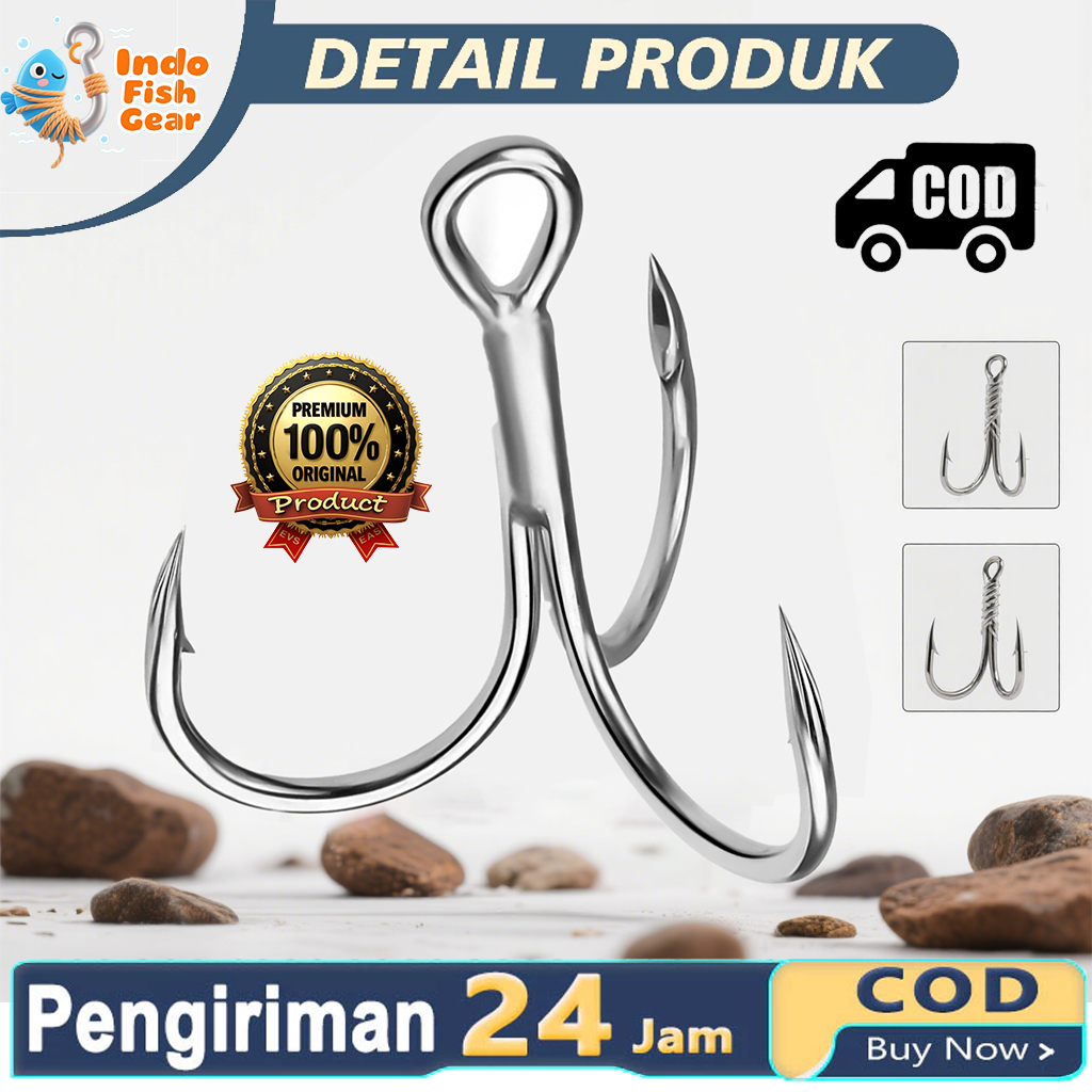 Jual Kail Pancing Jigging 25 PCS - Karbon Tinggi, Super Tajam, Baja ...