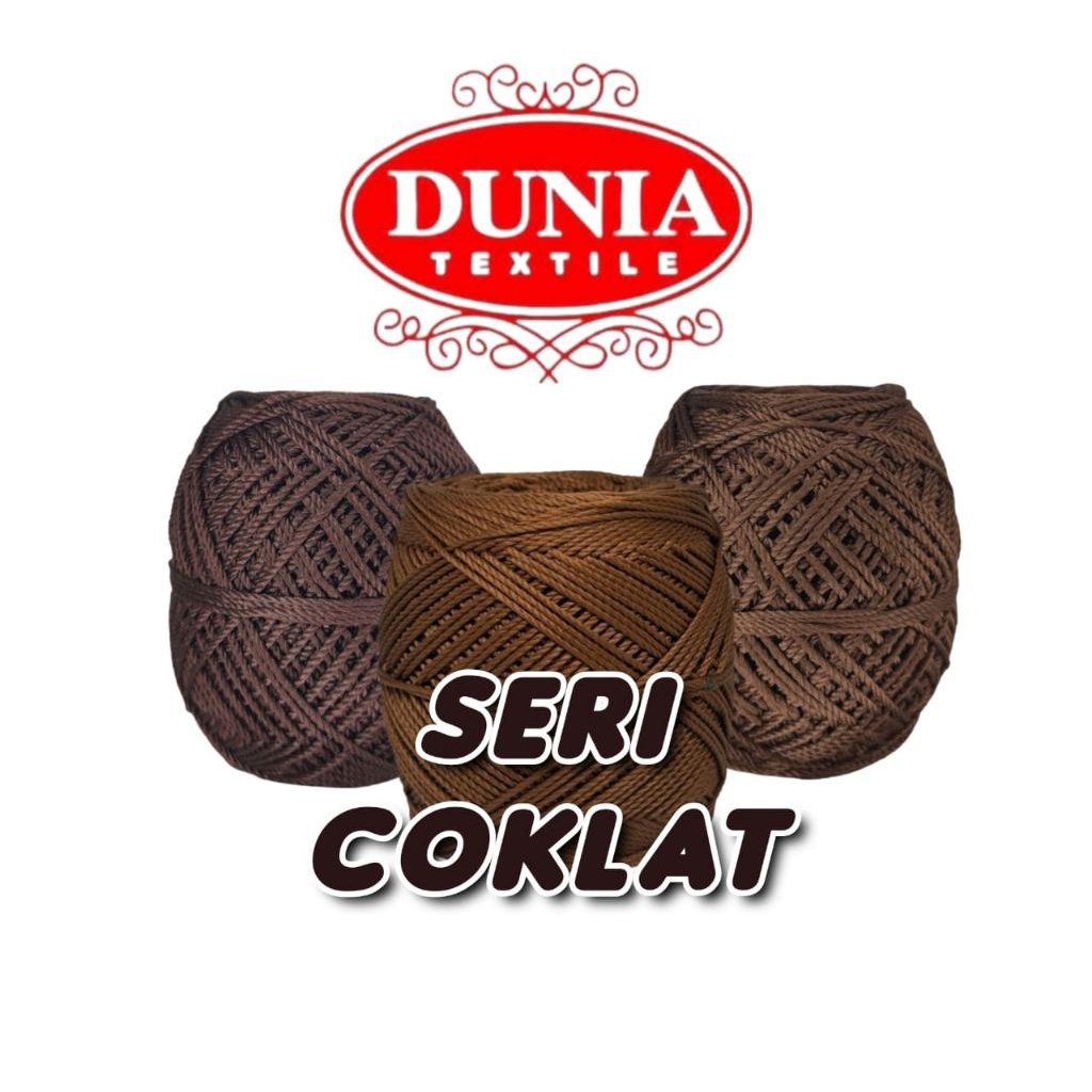 Jual BENANG RAJUT POLY KILAP SERI COKLAT | Shopee Indonesia