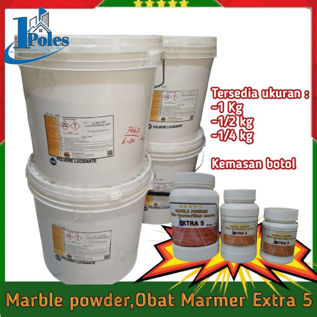 Jual Obat Poles Marmer 1Kg, Polishing Yellow Powder extra 5 (kemasan ...