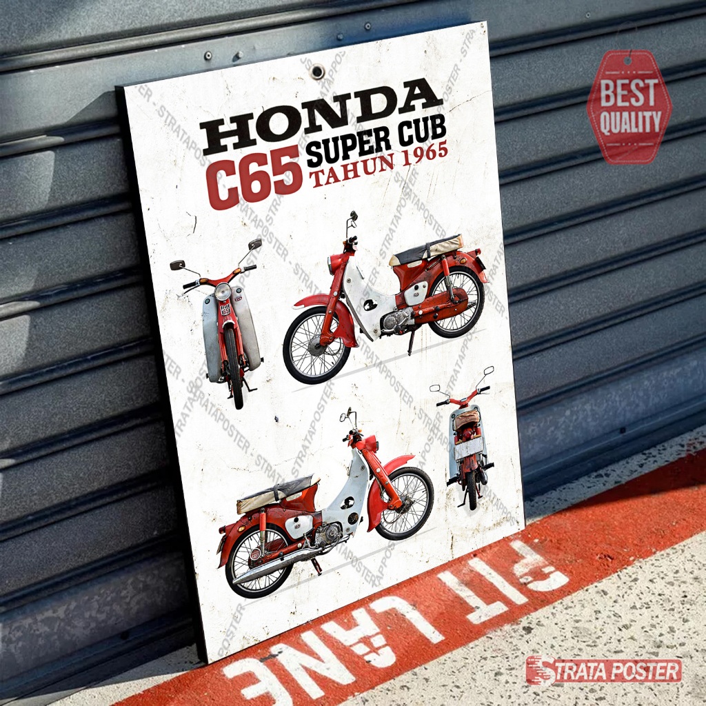 Jual Poster Motor Klasik Honda Dekorasi Pajangan dinding Otomotif Wall ...