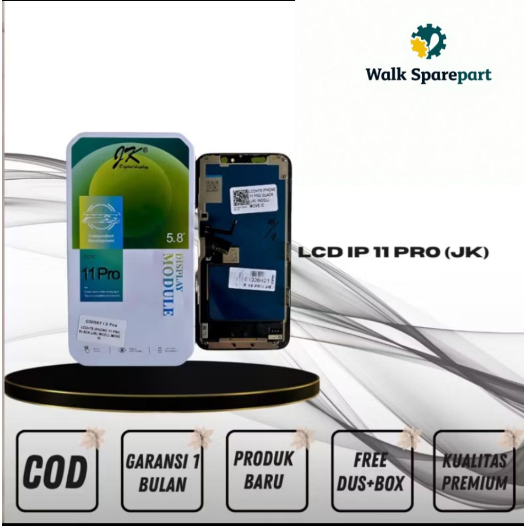 Jual LCD IP 11,11PRO,11 PROMAX (MEREK JK) OLED ORIGINAL SIAP PASANG ...