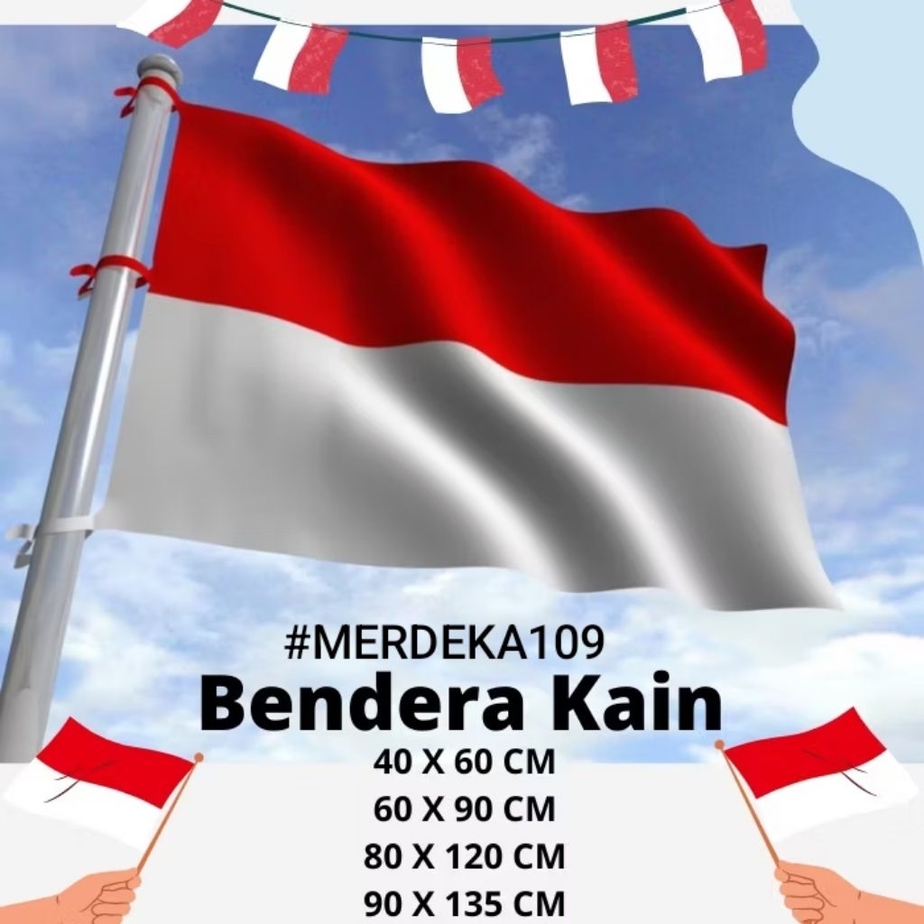 Jual Bendera Kain Merah Putih Ukuran Lengkap Bahan Berkualitas | Shopee ...