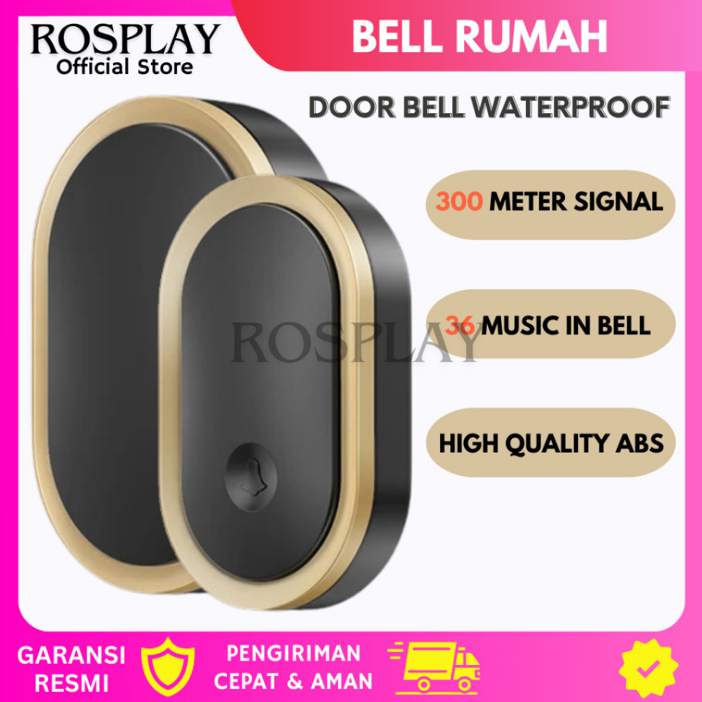 Jual Bel Alarm Rumah Kantor Wireless Door Bell Tombol 1 Receaver ...