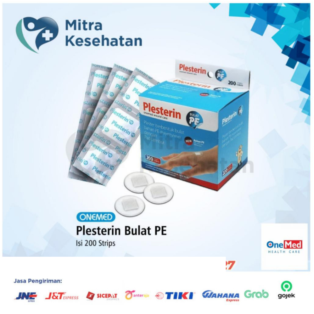 Jual Plesterin Bulat PE Transparan Anti Air OneMed box isi 200pcs ...