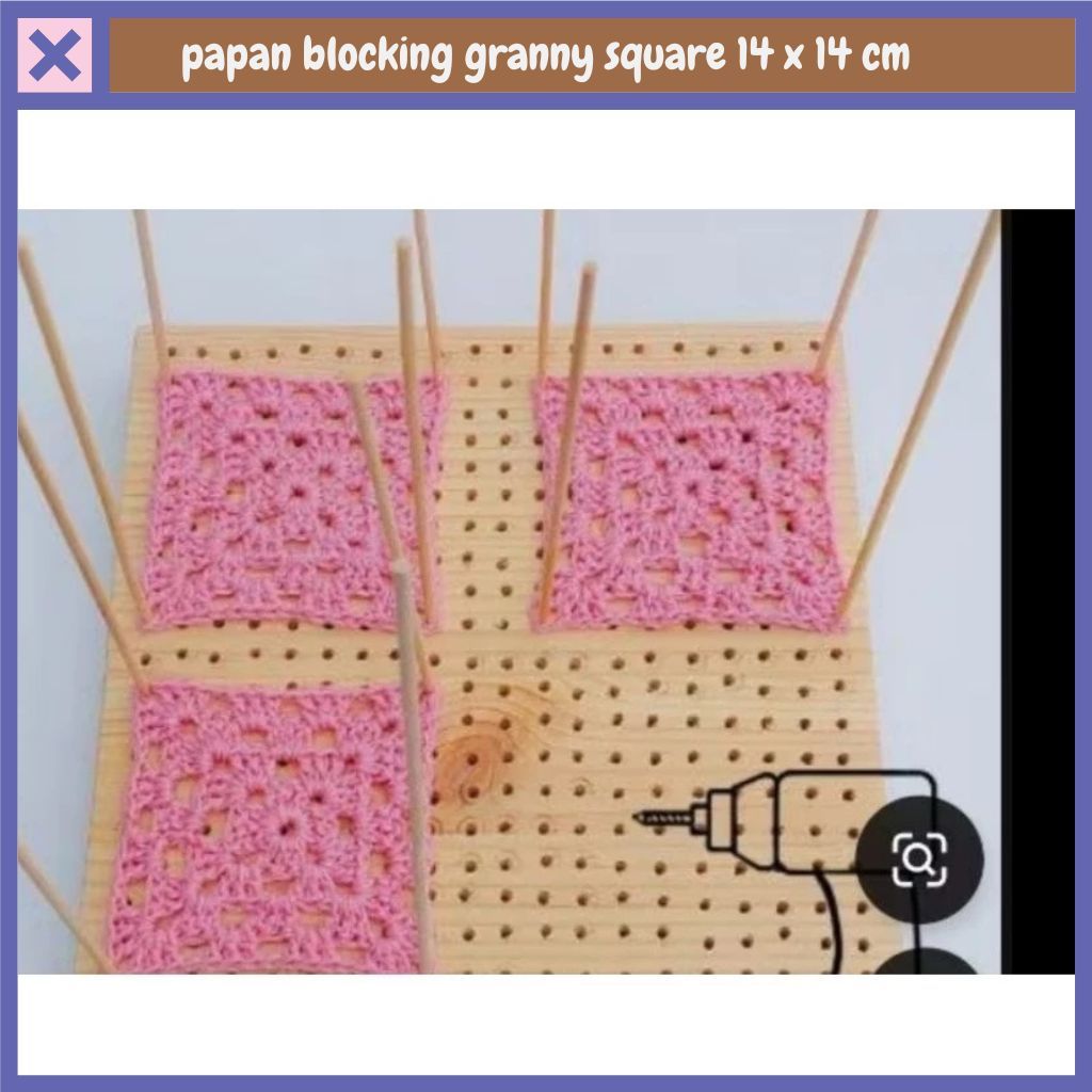 Jual Papan Blocking Granny Square 14x14 cm free stik stainless | Shopee ...