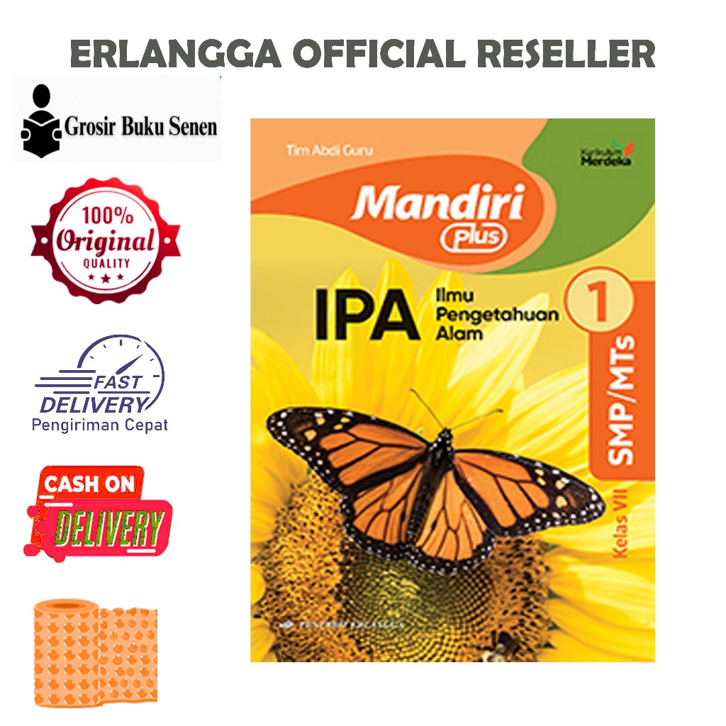 Jual ORIGINAL ERLANGGA MANDIRI PLUS IPA SMP KLS.7,8,9 /KM - TIM ABDI GURU | Shopee Indonesia