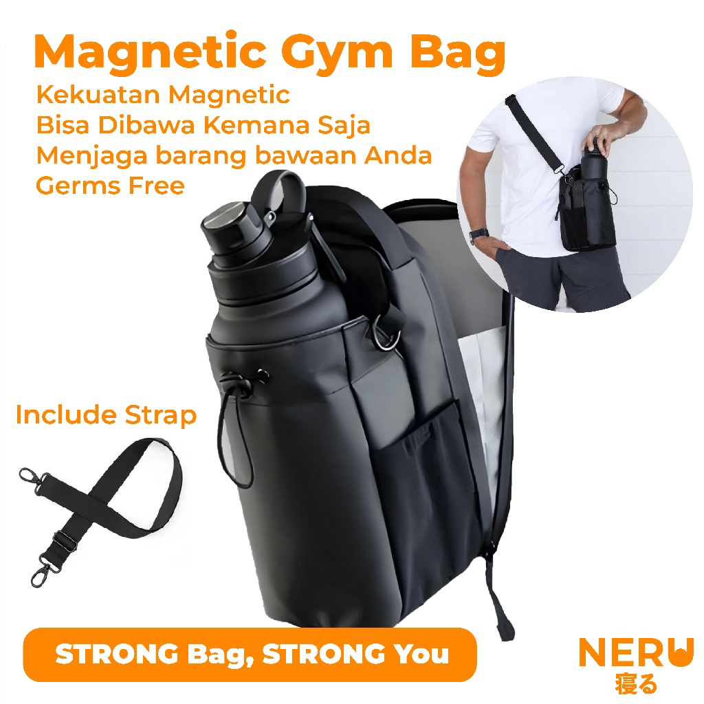Jual Magnetic Gym Bag Magnet Sport Tas Botol Bottle Tumbler Handphone ...