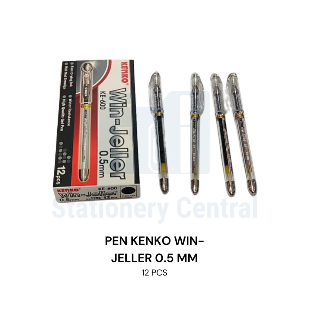 Jual Pulpen Kenko Gel KE-600 Win-Jeller 0.5mm isi 12 pcs | Shopee Indonesia