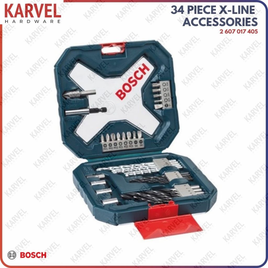 Jual Bosch 34 Piece X-Line Classic Drill Driver Bit & Screwdriver Bit ...