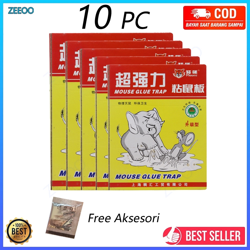 Jual 10 Pcs Lem tikus papan import cap gajah perangkap tikus papan ...