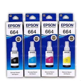 Jual Tinta Epson 664 Original Tinta Printer Warna Cyan Magenta Yellow Black | Shopee Indonesia