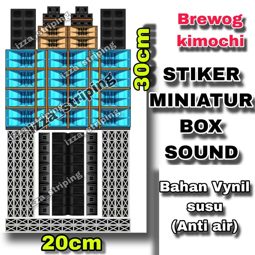 Jual STIKER GAMBAR BOX SOUND MINIATUR UKURAN 20X30 BAHAN VYNIL SUSU ...