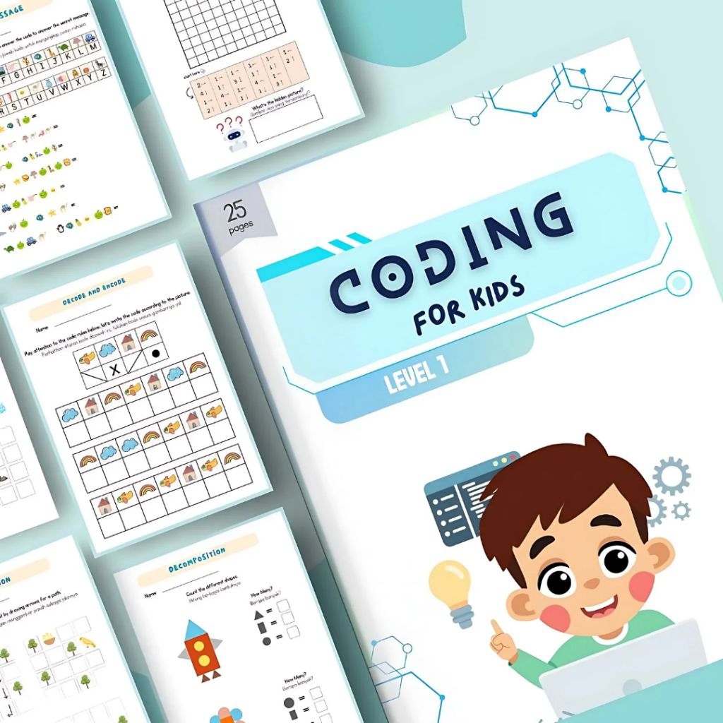 Jual Coding for Kids Level 1 | 25 Halaman Worksheet Coding Anak 4-7 ...