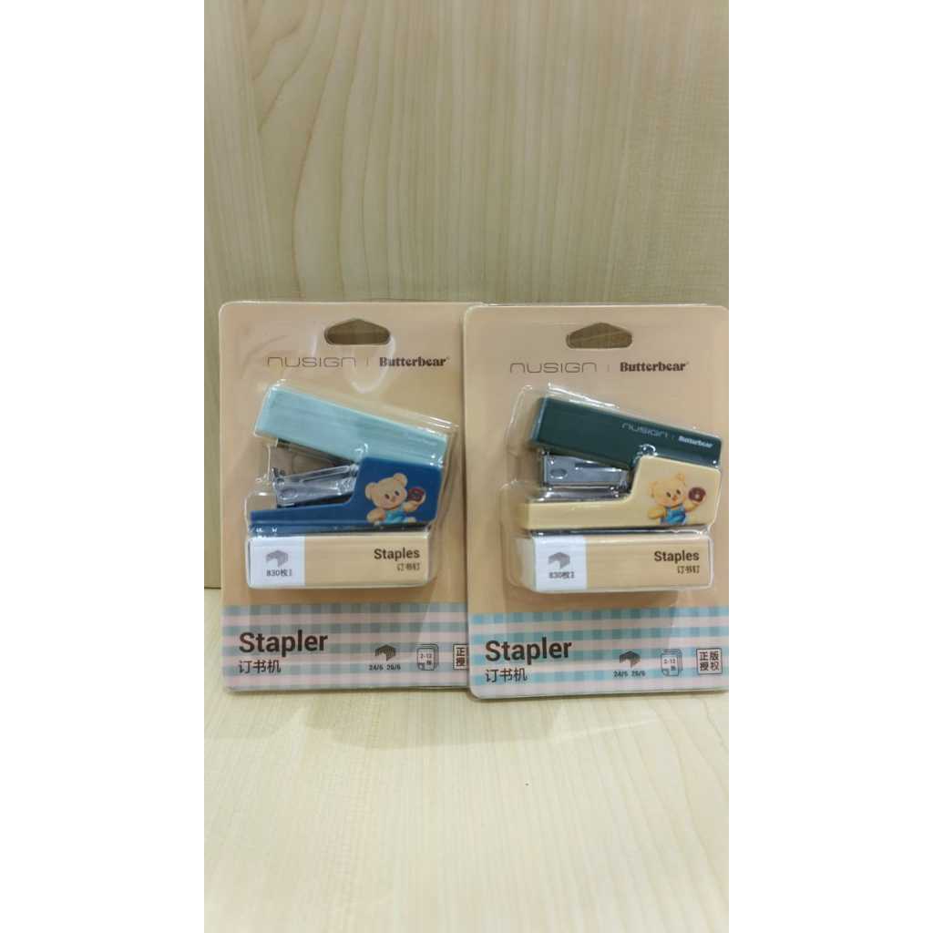 Jual DELI Stapler NUSIGN MINI STAPLER SET Edisi BUTTER BEAR | Shopee ...