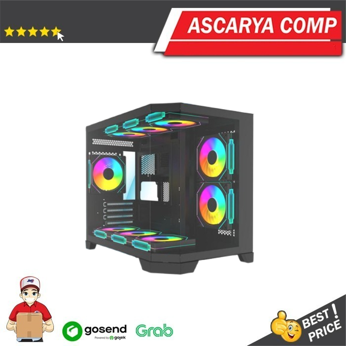 Jual VenomRX Casing PC Titan 3D Pro Black M-ATX | Shopee Indonesia