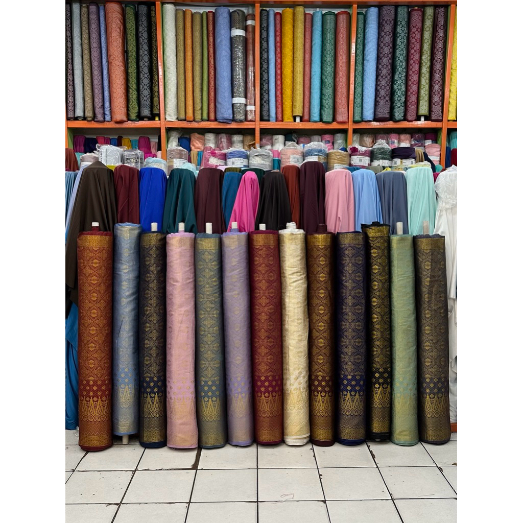 Jual Songket Melayu Meteran / Bahan Songket Melayu / Songket Riau ...