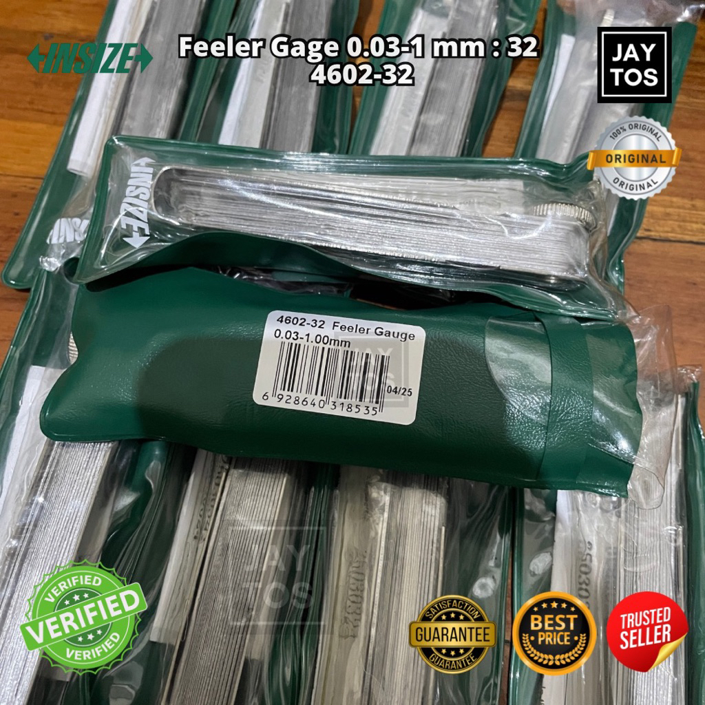 Jual Insize Feeler Gauge / Feeler Gage 4602-32 Ukur gap 0.03 - 1 mm ...