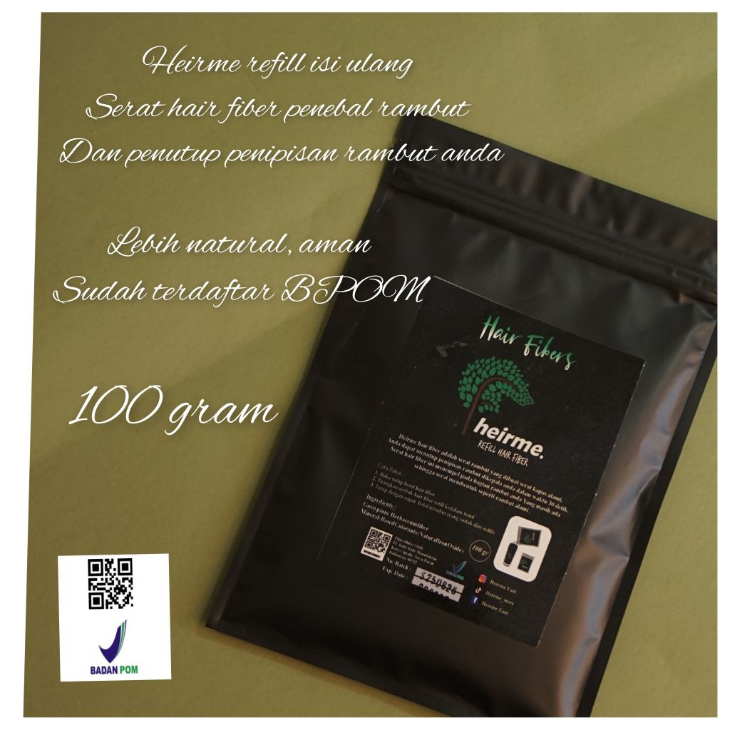 Jual heirme hair fiber refill isi ulang serat penebal rambut dan ...