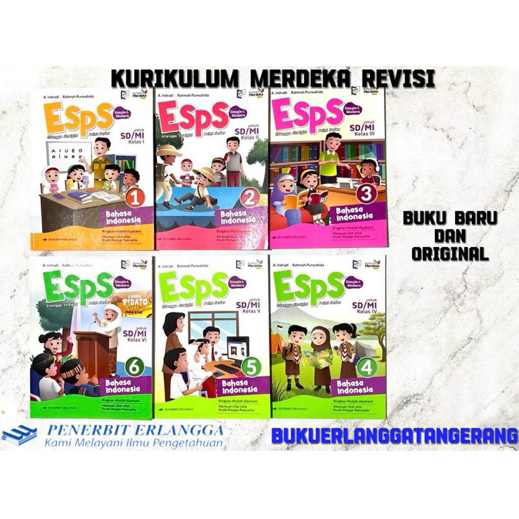 Jual ESPS BAHASA INDONESIA SD/MI KELAS. 1 2 3 4 5 6/KM REVISI | Shopee Indonesia
