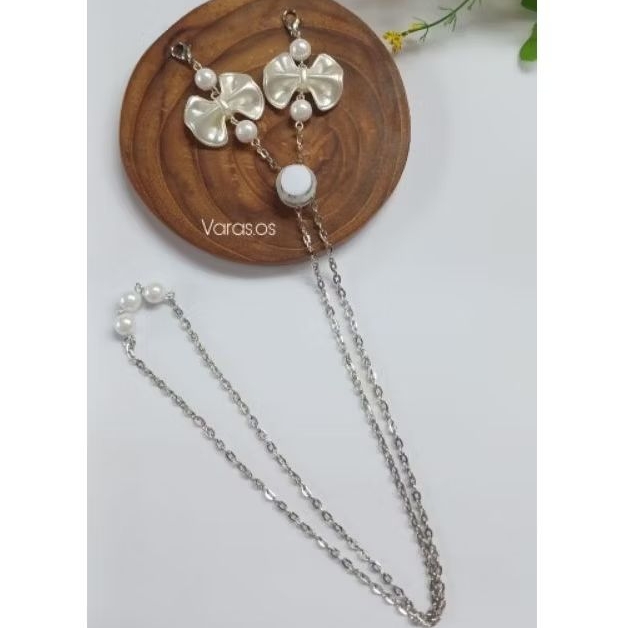 Jual Strap Masker 2in1 Rantai Manik Pita dan Mutiara|Kalung Masker ...