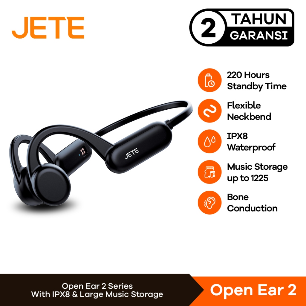 Jual JETE Headset Open Ear 2 For Running Open Ear Bone Conduction IPX8 ...