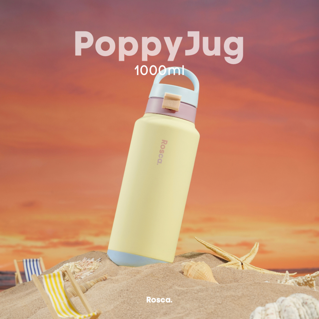 Jual Rosca PoppyJug Tumbler Stainless 1 Liter Botol Minum 1 Liter Tahan ...