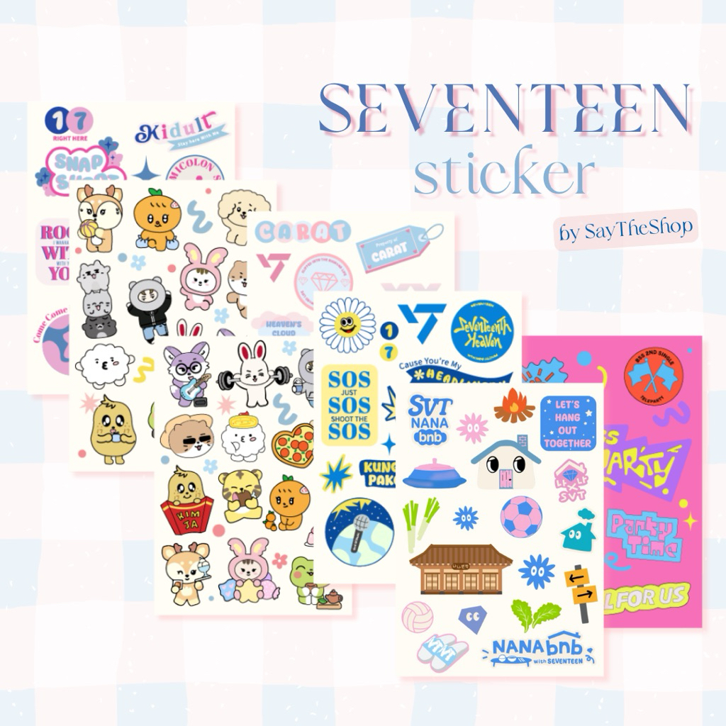 Jual Fanmade Sticker Pack Seventeen / Sticker Sebong / Sticker Miniteen ...