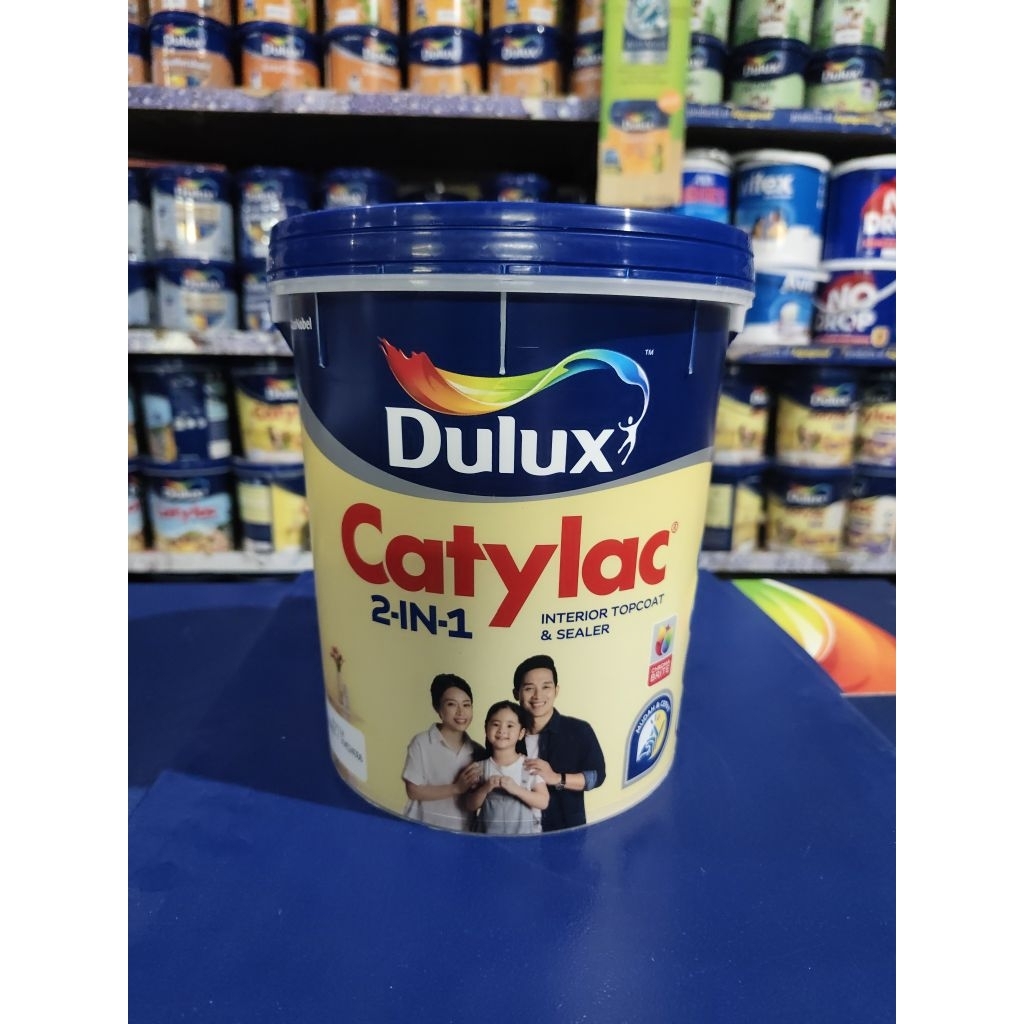 Jual Cat tembok Dulux catylac 2 in 1 Warna Putih | Shopee Indonesia
