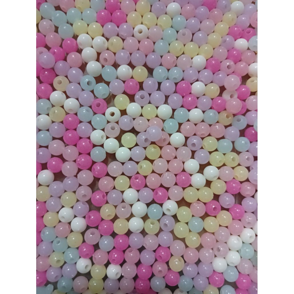 Jual [1 pon] Mote/ Manik Jelly bulat 6mm 8mm 10mm 12mm | Shopee Indonesia