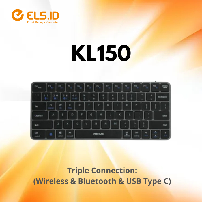 Jual Rexus KL150 Keyboard Triple Connection Ultra Slim Design | Shopee ...
