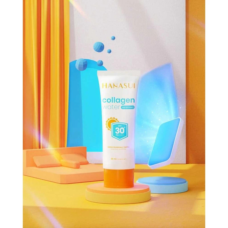 Jual Hanasui Collagen Water Sunscreen SPF 30 PA++++ 30ml | Sunscreen ...