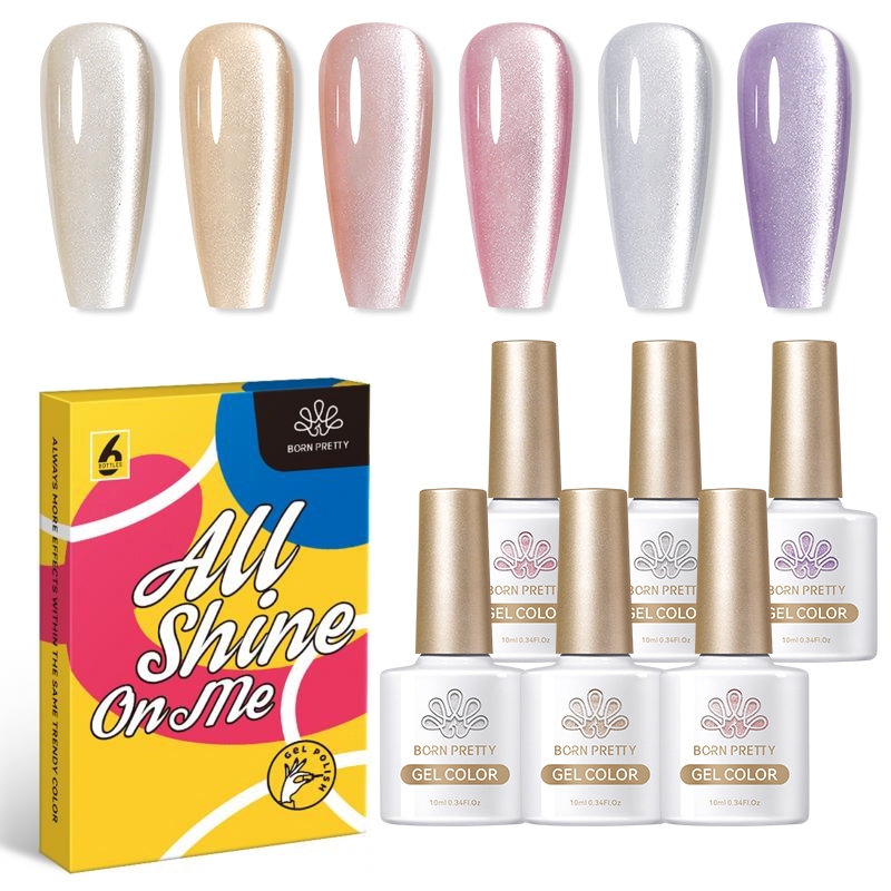Jual BORN PRETTY Cat Eye Kutek Gel Nail Polish Set 6 Botol Coffee Warna ...