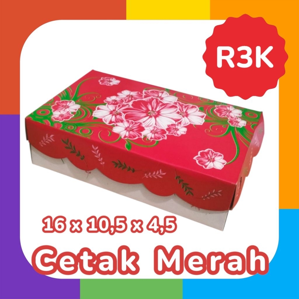 Jual GROSIR [100pc] BOX R3K Kotak 16x10x4,5 Kemasan Snack Jajan Kue ...