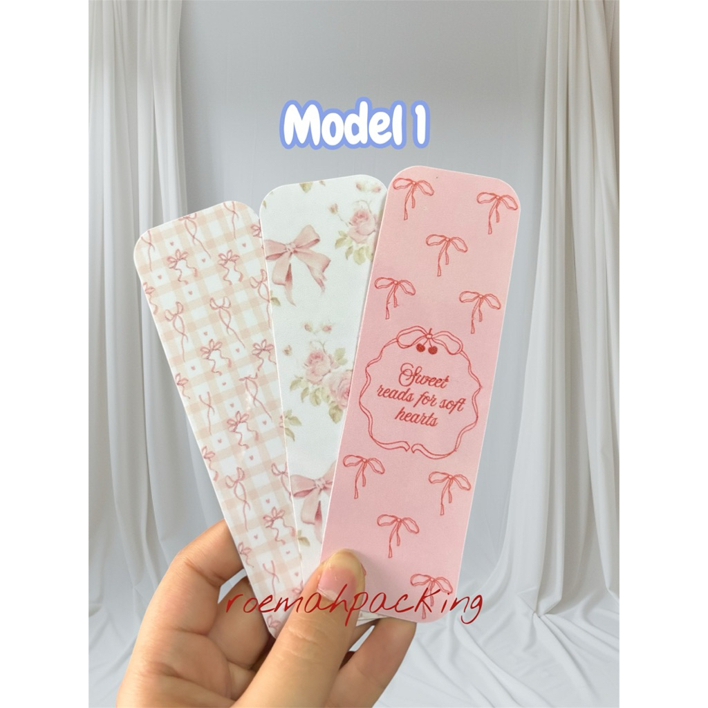 Jual Bookmark motif coquette/ bookmark motif pita lucu / pembatas buku ...