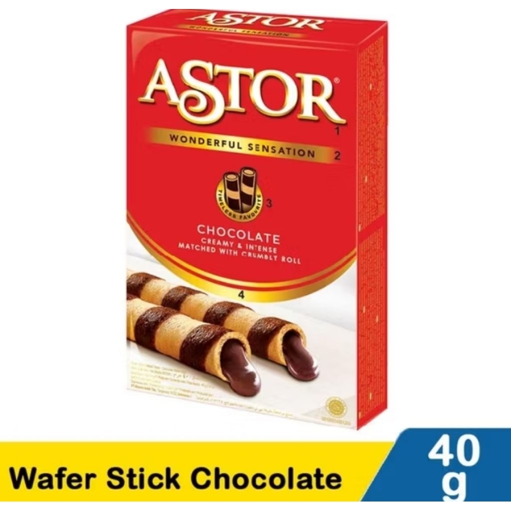 Jual Astor Wafer Stick Chocolate @40g | Shopee Indonesia