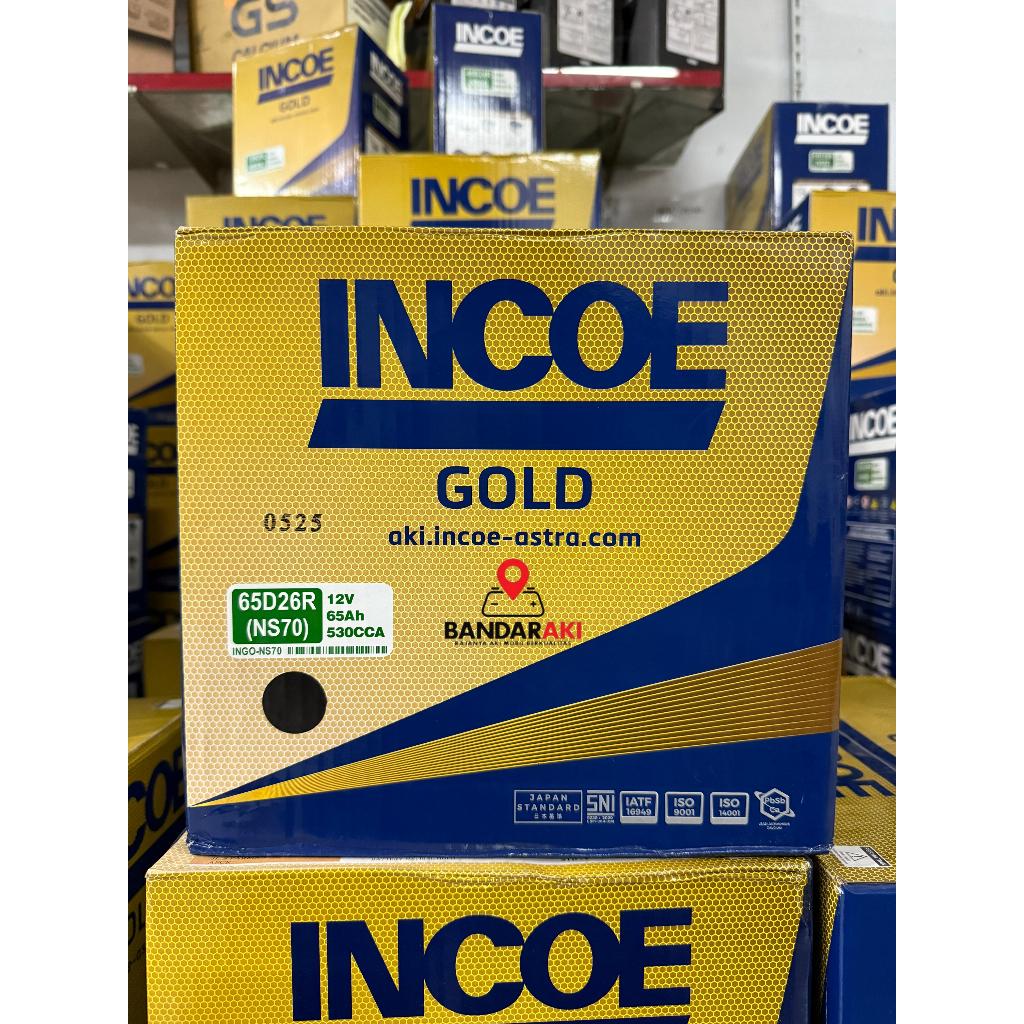 Jual AKI INCOE GOLD NS70 = 65 Amper / 12 Volt GOLD & PREMIUM JAMINAN 100% ORIGINAL | Shopee ...