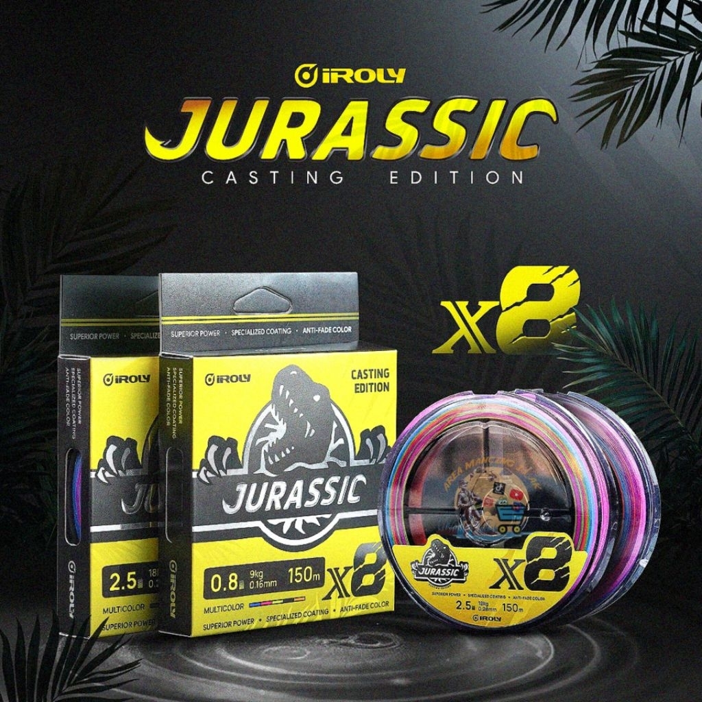 Jual Senar PE BRAID IROLY JURASSIC X8 150M Casting Edition - Multicolor ...