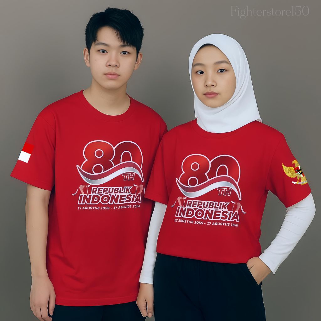 Jual Kaos 80 HUT RI Kemerdekaan 17 AGUSTUS 2024 Atasan Pria Wanita Unisex Oblong Murah | Shopee ...