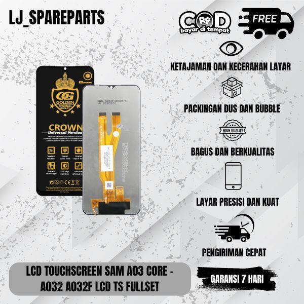 Jual LCD TOUCHSCREEN SAM A03 CORE - A032 A032F LCD TS FULLSET | Shopee ...