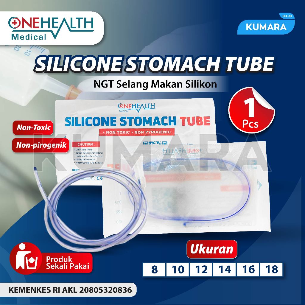 Jual ONEHEALTH - NGT Silicone Stomach Tube / Selang Makan Silikon - Pcs ...