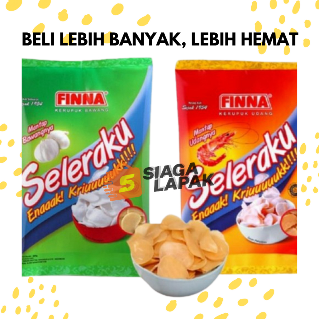 Jual Kerupuk Finna Seleraku ECERAN 1 PCS Rasa Udang Bawang Krupuk ...